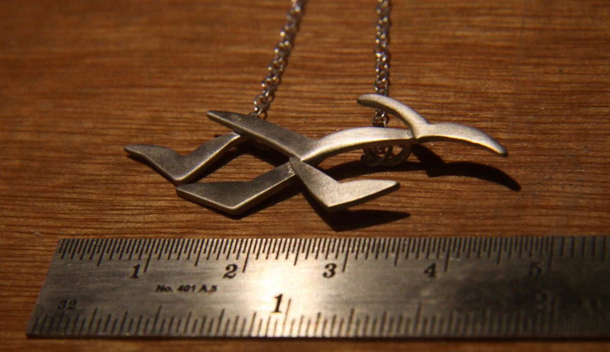 Soaring High Flock of Gulls Necklace – Lucy Symons Jewellery